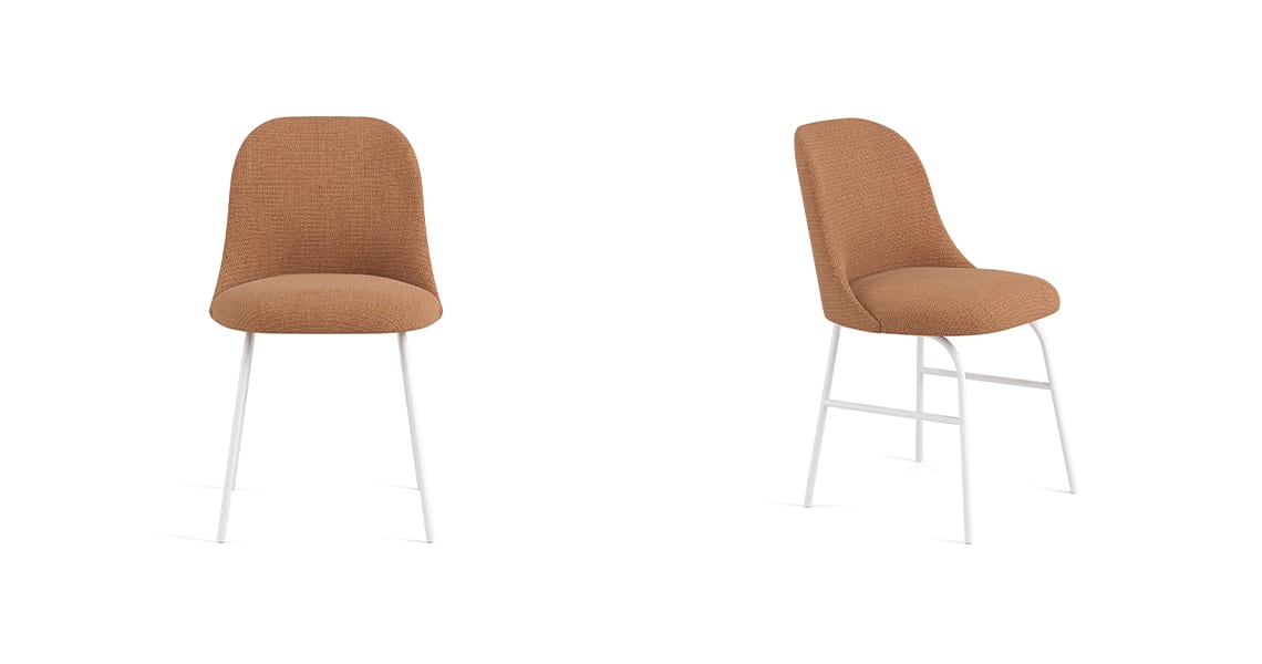 Aleta chair four metal legs | Viccarbe
