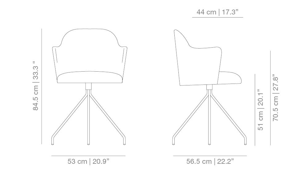 Aleta swivel base | Design chair by Jaime Hayón | Viccarbe