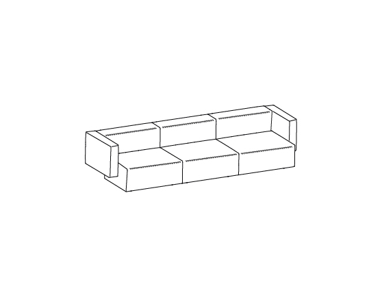 Step sofa – Composición 4 - Viccarbe